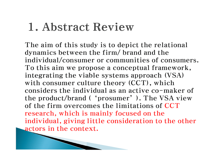 VAT and CCT Viable Systems Approach and Consumer Culture Theory - A ...