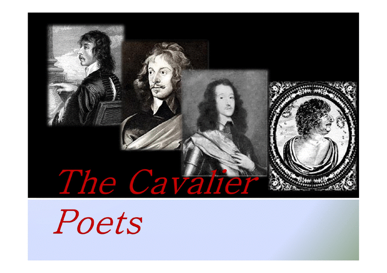 The Cavalier Poets - 인문/교육