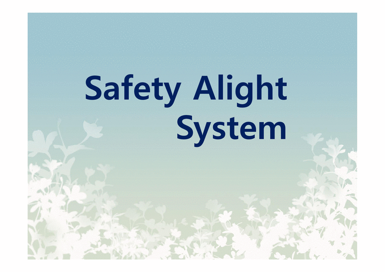 제안서 Safety Alight System LD - 인문/교육