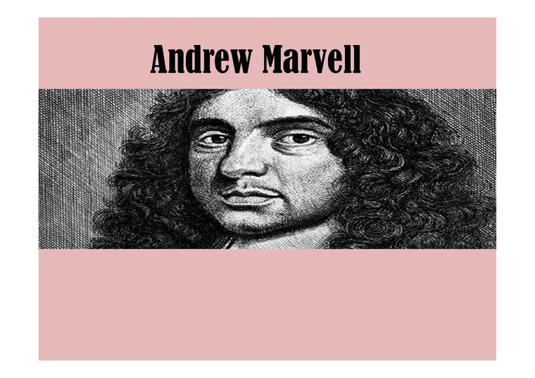 Andrew Marvell - 인문/교육