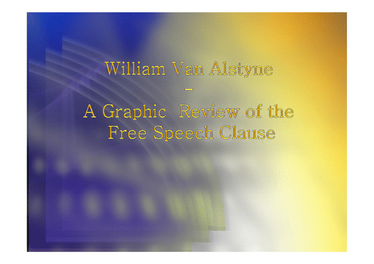 A Graphic Review of the Free Speech Clause - 인문/교육