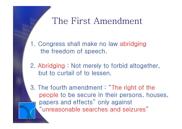 A Graphic Review of the Free Speech Clause - 인문/교육