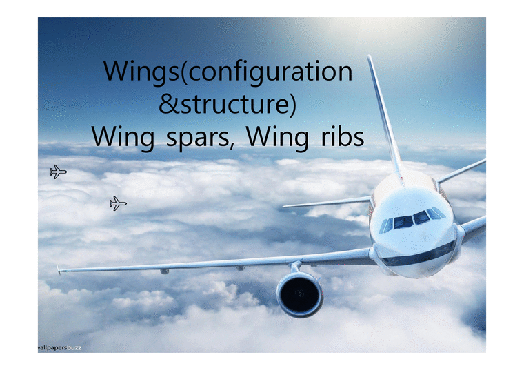 Wings(configuration &structure) Wing spars Wing ribs - 항공 - 인문/교육