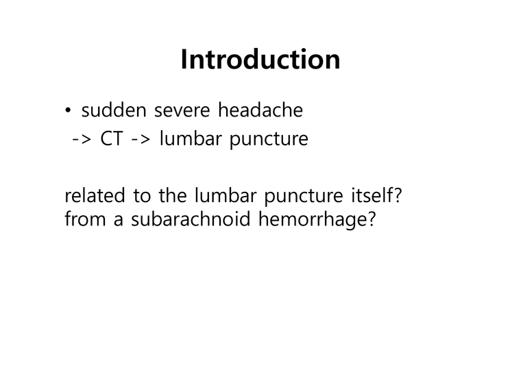 Differentiation between traumatic tap and aneurysmal subarachnoid ...
