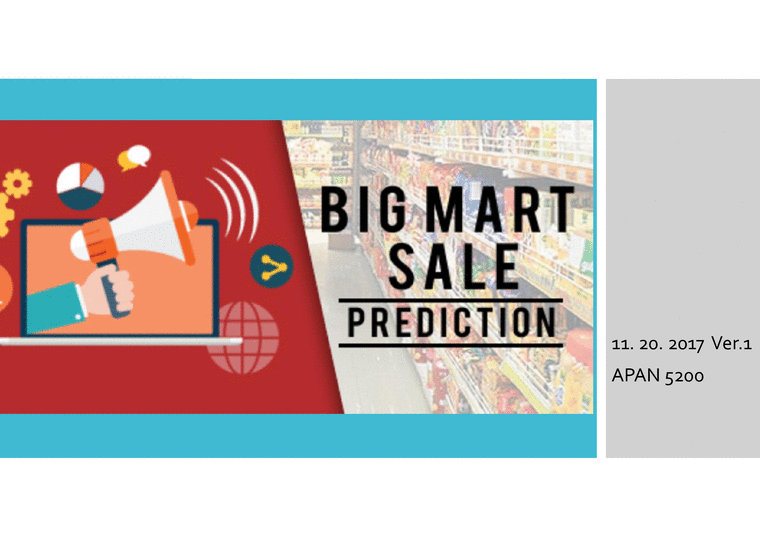 애널리틱스 빅데이터_판매 예측모델 프로젝트 발표자료_Columbia Univ_Project Deliverable ...