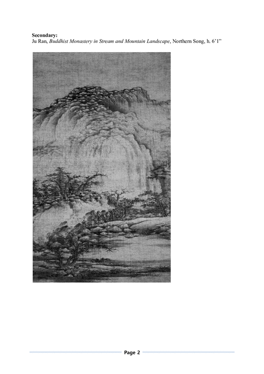미국대학_과제_동양미술역사_Asian Art History_UNC-CH_Paper_Li Cheng_Ju Ran - 인문/교육