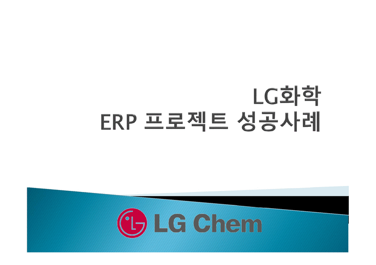LG화학 ERP성공사례 국내 ERP 해외 ERP 해외 ERP 성과 국내 ERP 성과 - 사회과학