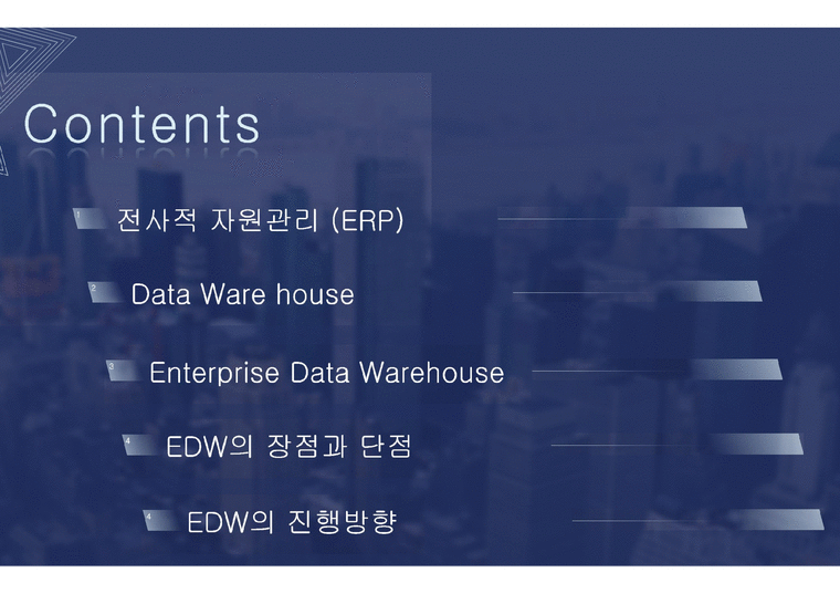 전사적 자원 관리 (ERP)와 전사적 데이터 웨어 하우스(EDW) - 자연/공학