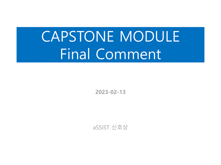 Final Prof`s Comment_Capstone Module_Alto_MBA - 경제경영