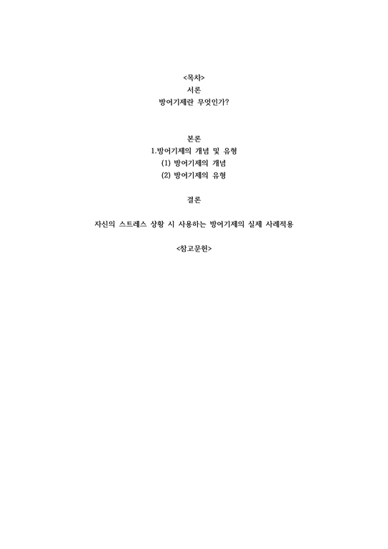 자아 방어 기제 중 본인이 중요시 하고 자주 사용하는 방어기제는 무엇인지 서술하고 그것이 자신의 생활에 어떻게 적용되고 있는