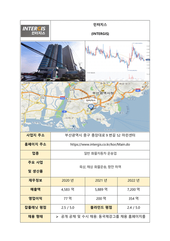 인터지스(INTERGIS) 채용 취업 및 면접 대비 비법서 - 기타