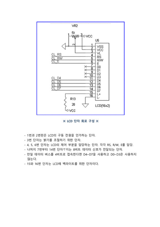 (A+) 마이크로프로세서응용 ATmega128 CLCD 실습 보고서 - 자연/공학