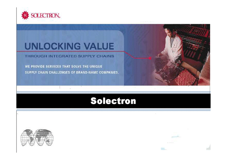 공급사슬관리 Solectron 솔렉트론 - 경제경영