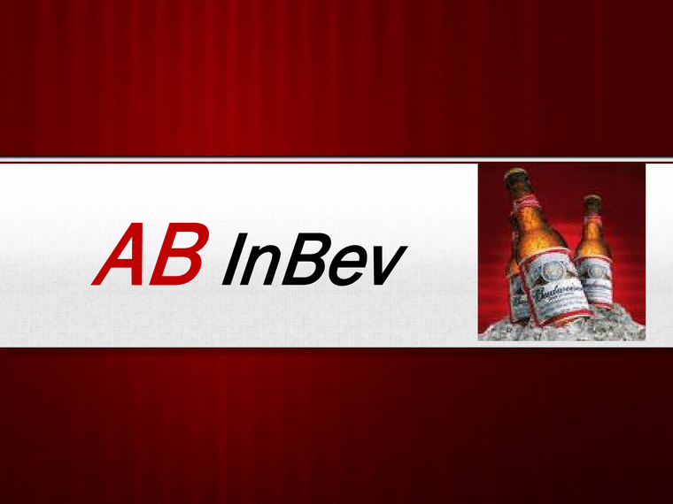 국제경영 앤호이저-부시 인베브(AB InBev) - 경제경영