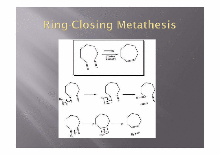 유기화학실험 Ring-Closing Metathesis(영문) - 자연/공학