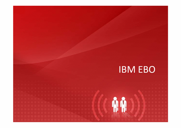 기술경영 IBM EBO(emerging Business opportunities) - 경제경영