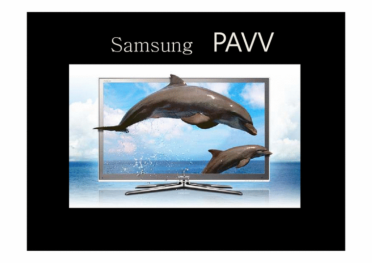 삼성 파브 PAVV 광고기획서 - 사회과학
