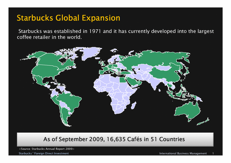 국제경영 Starbucks international entry collaborate strategies(영문) - 경제경영