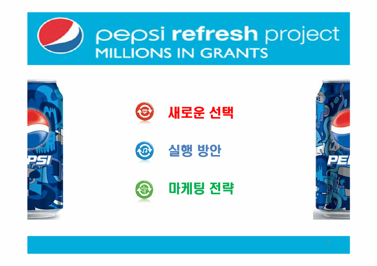 펩시(pepsi) 리프레쉬 프로젝트(refresh project) 조사 - 경제경영
