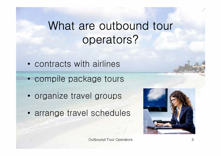 관광론 국외여행알선(Outbound Tour Operators)(영문) - 경제경영