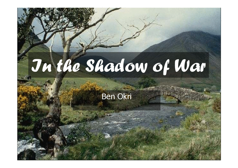영문학 Ben Okri-In the Shadow of War작품 분석(영문) - 인문/교육