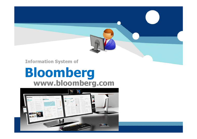 국제경영 블룸버그의 정보 시스템(Information System of Bloomberg)(영문) - 경제경영