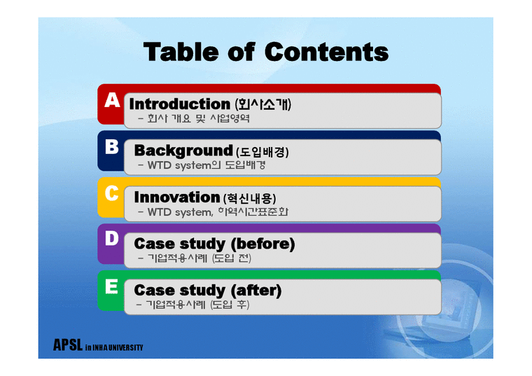 화물운송론 화물운송 시스템 -WTD system - 경제경영