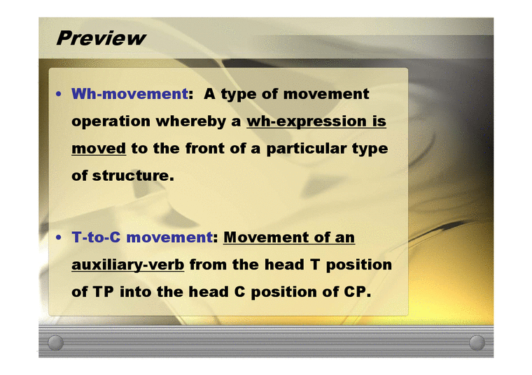 구문론-WH-Movement 용어(영문) - 인문/교육