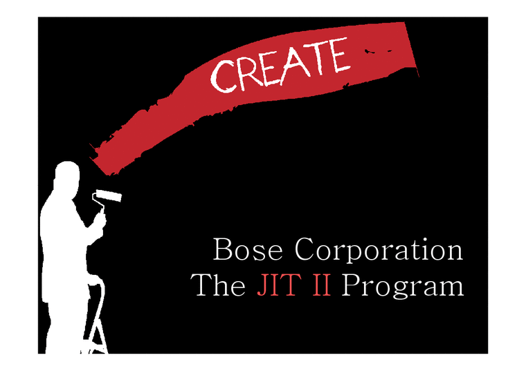 생산운영관리 Bose & JIT2 경영전략 - 경제경영