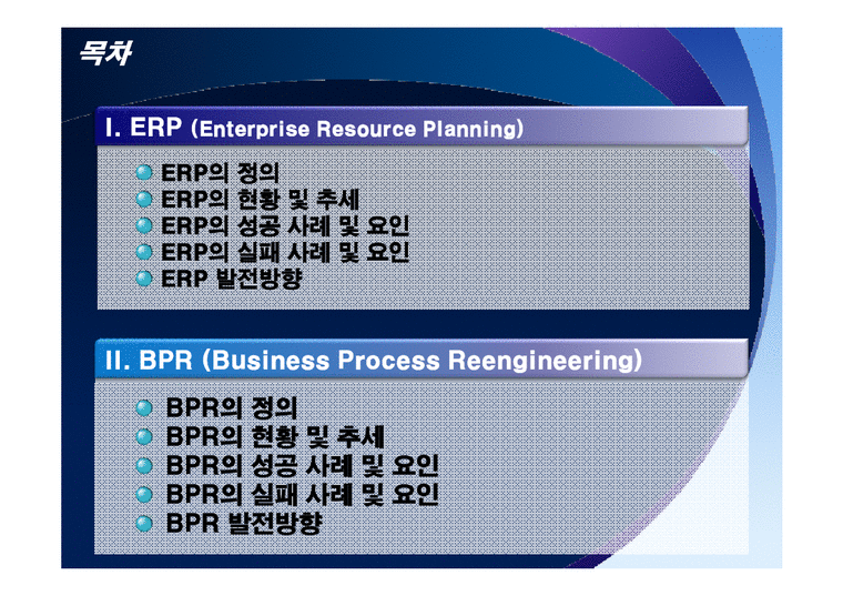 경영정보 ERP & BPR - 경제경영