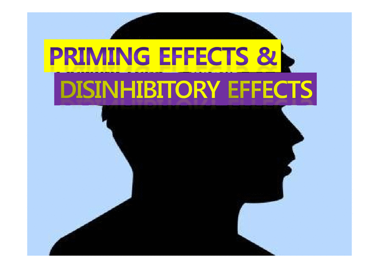 Priming Effects & Disinhibitory Effects(영문) - 기타