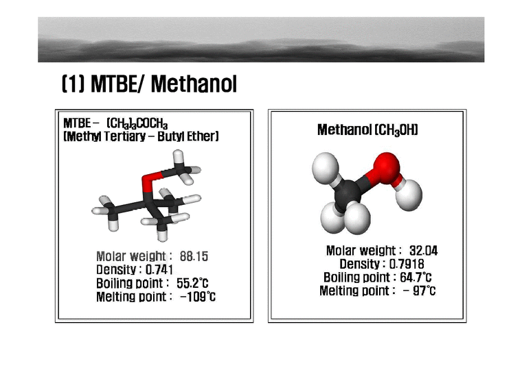 열역학 MBTE와 methanol의 이성분혼합계 분리 연구 - 자연/공학