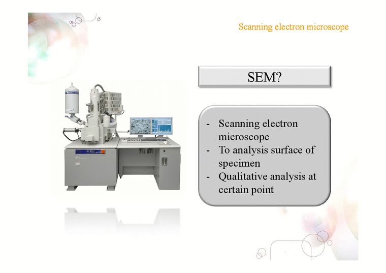 SEM TEM 기기분석 - 기타