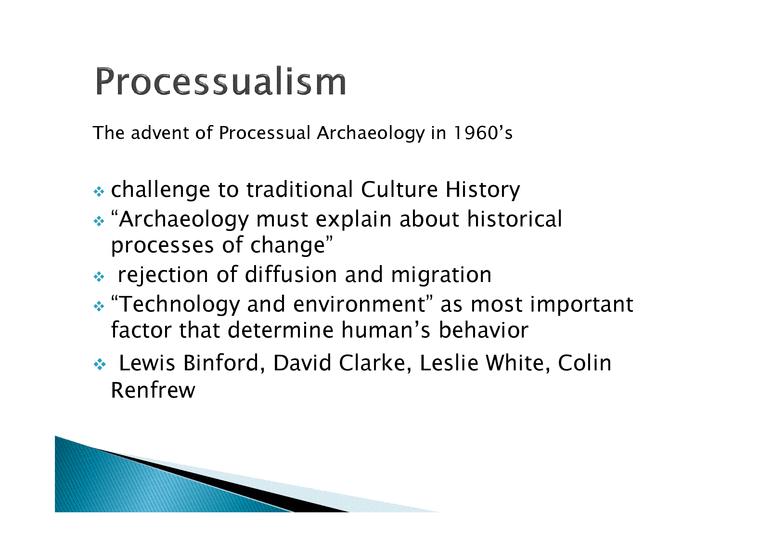 과정고고학(processual archaeology) - 사회과학