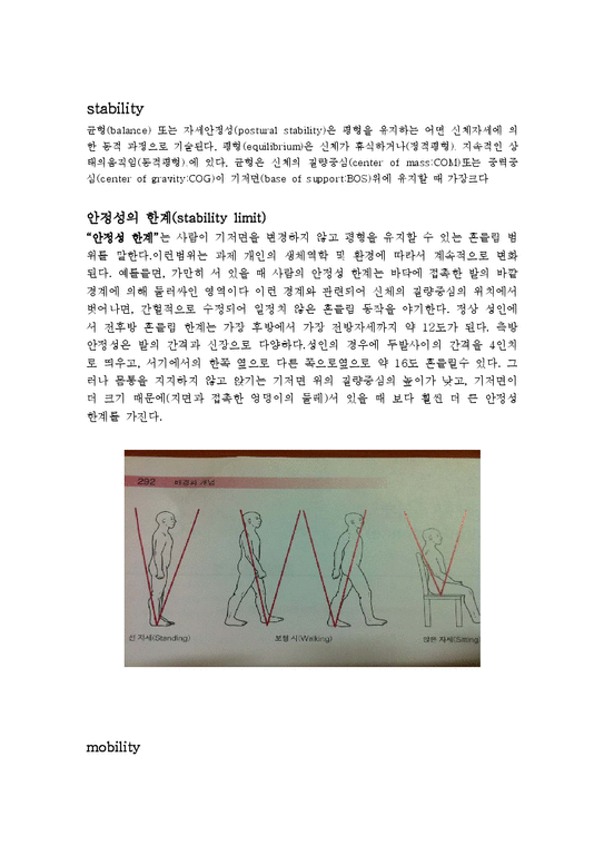 운동치료 bos와cog 균형조절 Balance control - 균형조절을 위한 운동전략 - 의약학