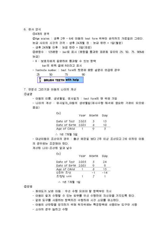 소아치료 Denver Developmental Screening Test DDST 메뉴얼 - 의약학