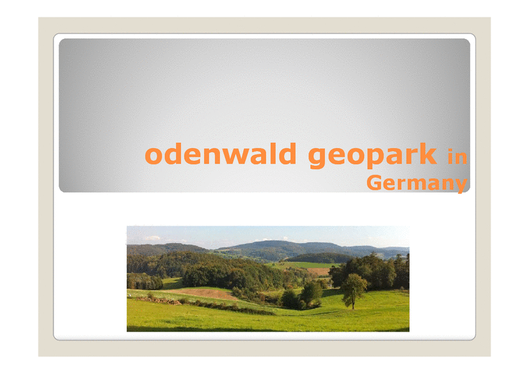 관광지질학 - 오덴 발트 자연 공원 독일 - odenwald geopark in Germany - 자연/공학