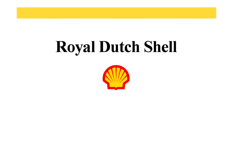 Royal Dutch Shell 레포트 - 경제경영