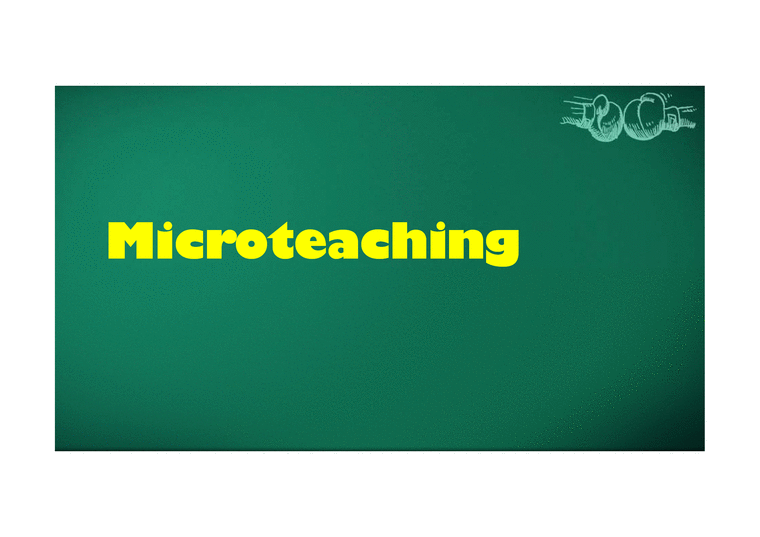 영어독해교육 Microteaching - 인문/교육