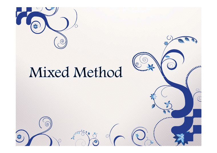 교육학 Mixed Method - 인문/교육