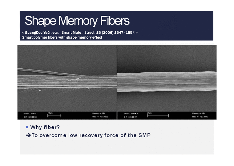 형상기억섬유(Shape memory fiber) - 자연/공학