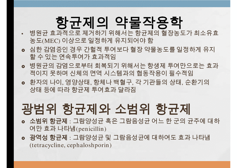 약리학 항균제 항생제 항균제 항결핵제 항진균제 Anticirals제 항기생충약물 의약학