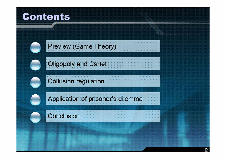 경제학 Collusion regulation Using Game Theory - 경제경영