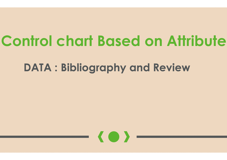 논문연구-Control charts Based on Attribute - 자연/공학