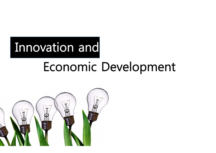 Innovation and Economic Development - 사회과학