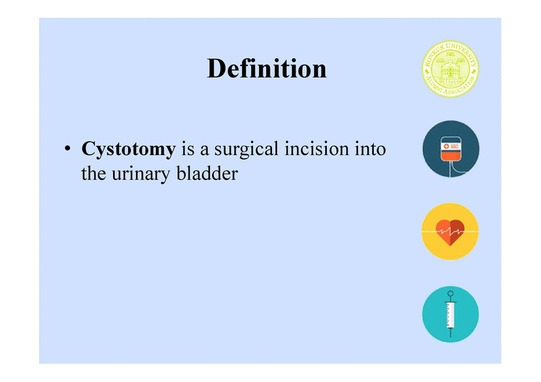 의약 CYSTOTOMY 방광절개술 - 의약학