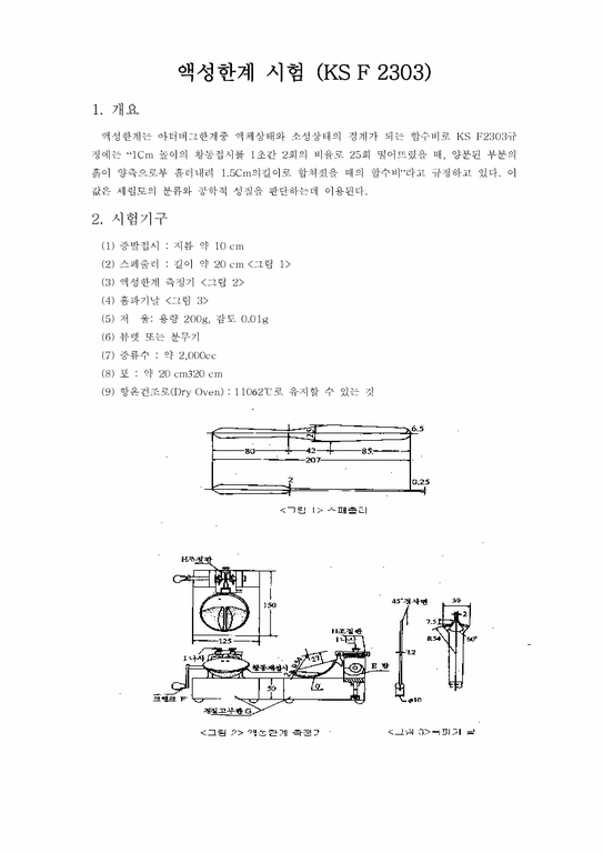 액소성한계 시험(KS F 2303) - 자연/공학