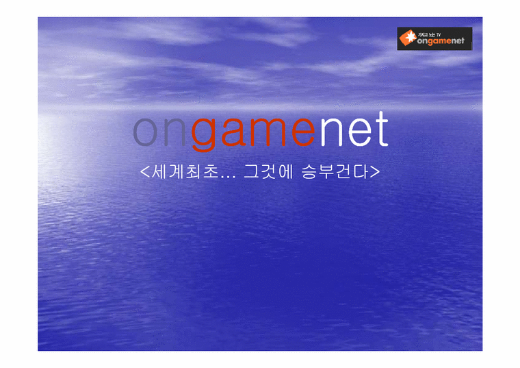 기업경영사례 온게임넷(ongamenet) 사례 - 경제경영