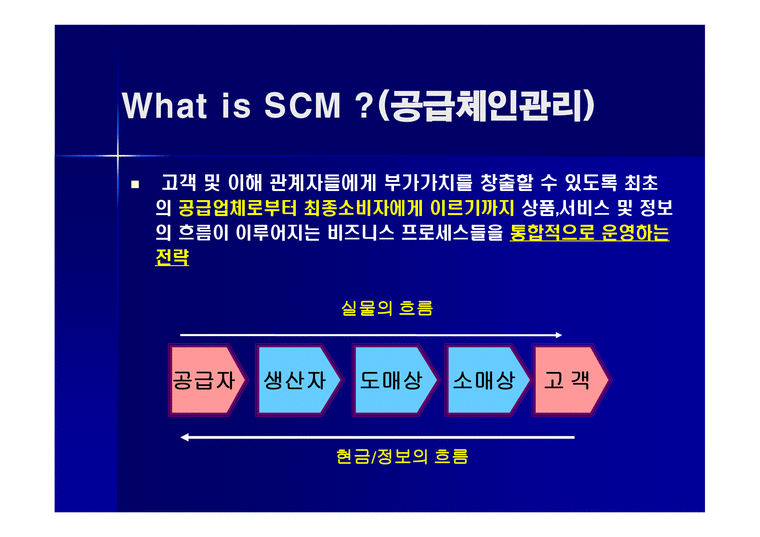 공급체인 관리 SCM의 이해 - 경제경영