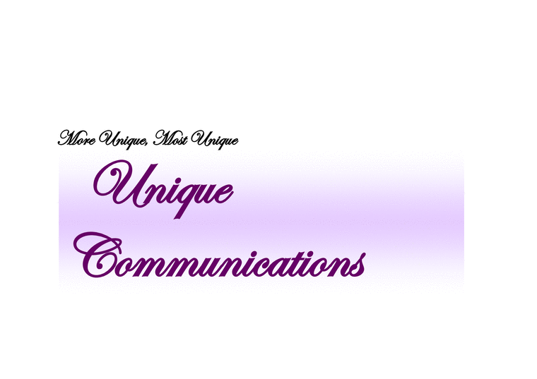 유니크 커뮤니케이션즈 Unique Communications - 사회과학